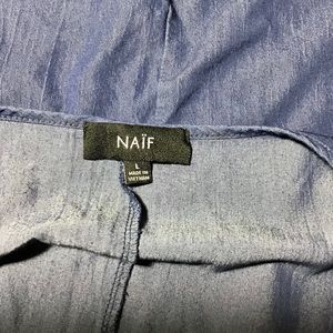 NAIF | Dresses | Naf Boho Navy Embroidered Tunic Dress L | Poshmark